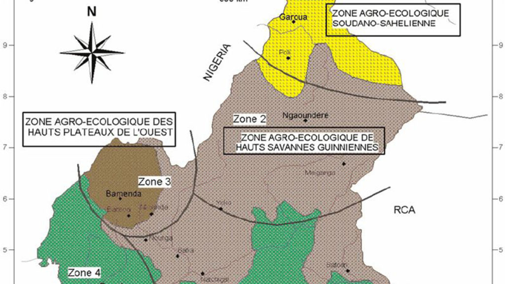 Les différentes zones agro-écologiques du Cameroun